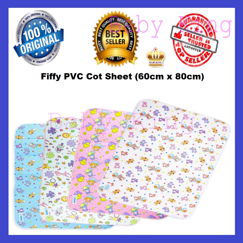 Original Fiffy PVC Cot Sheet Changing Mat + Few Colors Choice | Shopee ...