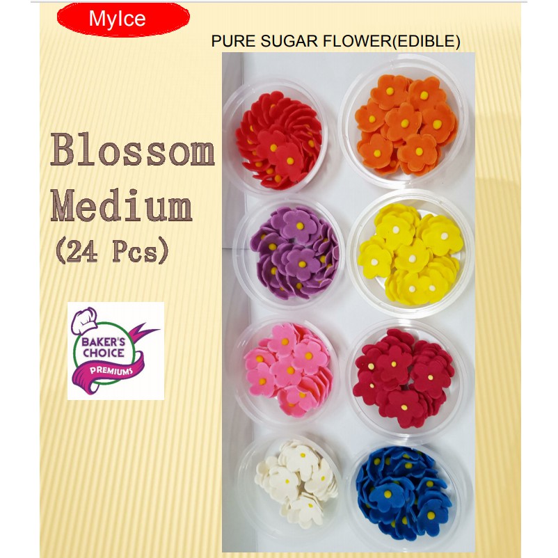 SUGAR PASTE FLOWER (BLOSSOM-Medium) / SUGAR DECO / ICING DECO CAKE ...