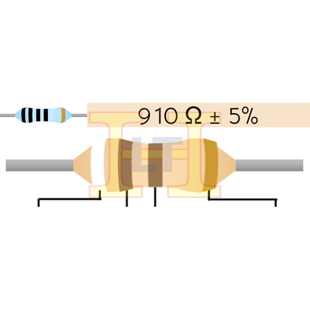 (READY STOCK) RESISTOR 910 Ohm 5% (10pcs) | Shopee Malaysia