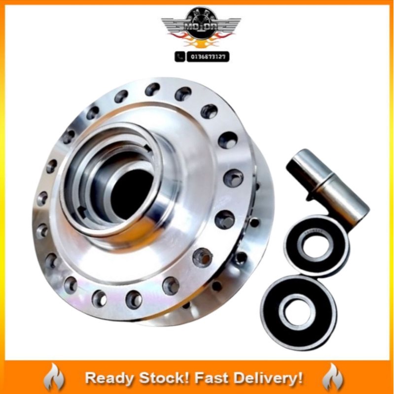 HONDA WAVE125 W100R W125 DIAMOND POLISH FRONT HUB. HUB DEPAN DIAMOND ...
