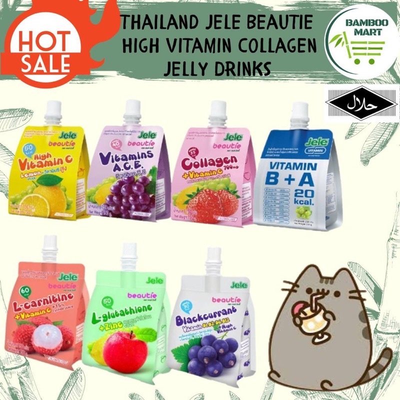 HALAL BUY 10 FREE 2 Thailand Jele Beautie Collagen Jelly Drinks 150g ...