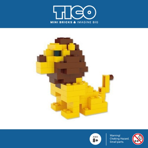 TICO Mini Bricks ZOO - Lion | JUNGLE ANIMALS Series | TICO 微型積木 | 狮子 ...