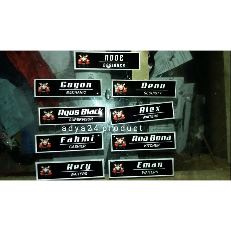 Fiber chest nameplate (Adya24 products) | Shopee Malaysia