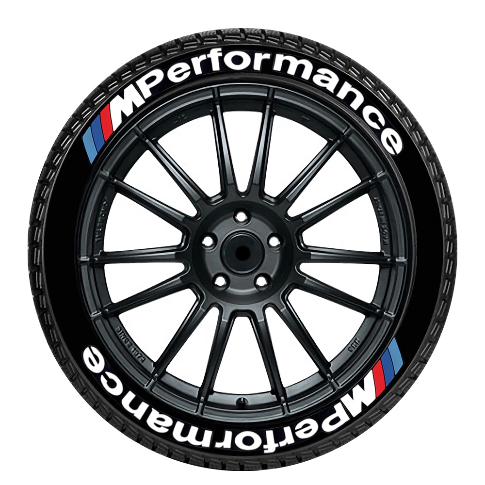 3D BMW Performance Tire Stickers Lettering Wheel Logo Car Sticker ...