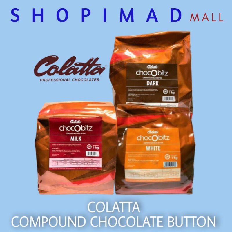 COLATTA CHOCOBITZ COMPOUND CHOCOLATE BUTTON (DARK/MILK/WHITE) | Shopee ...