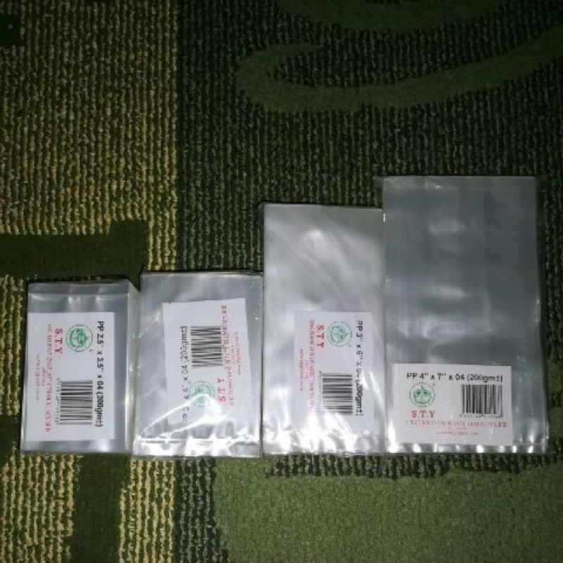Plastic Bag 200g PP Clear Transparent Packaging (Small Size) [MEOW] / Plastik PP Saiz Kecil STY ...