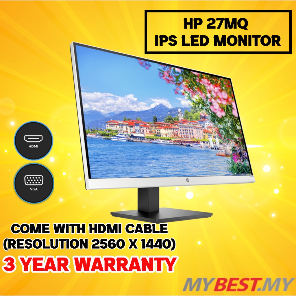 (DEMO UNIT) HP 27MQ 27-inch Display Monitor (27 INCH, QHD, HDMI or VGA ...