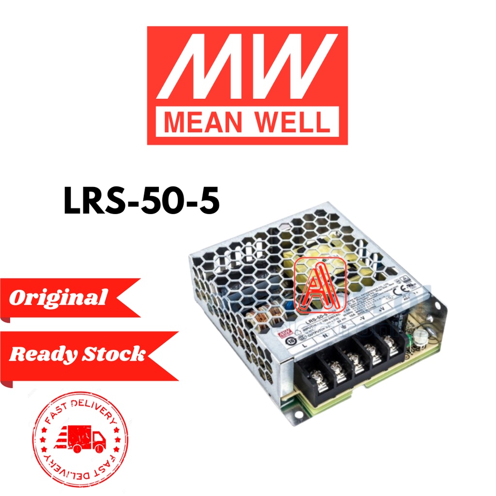 Mean Well LRS-50-5 50W 5V 10A MeanWell Power Supply ~ Original 👍1 Year Warranty 👍 Fast Delivery ...