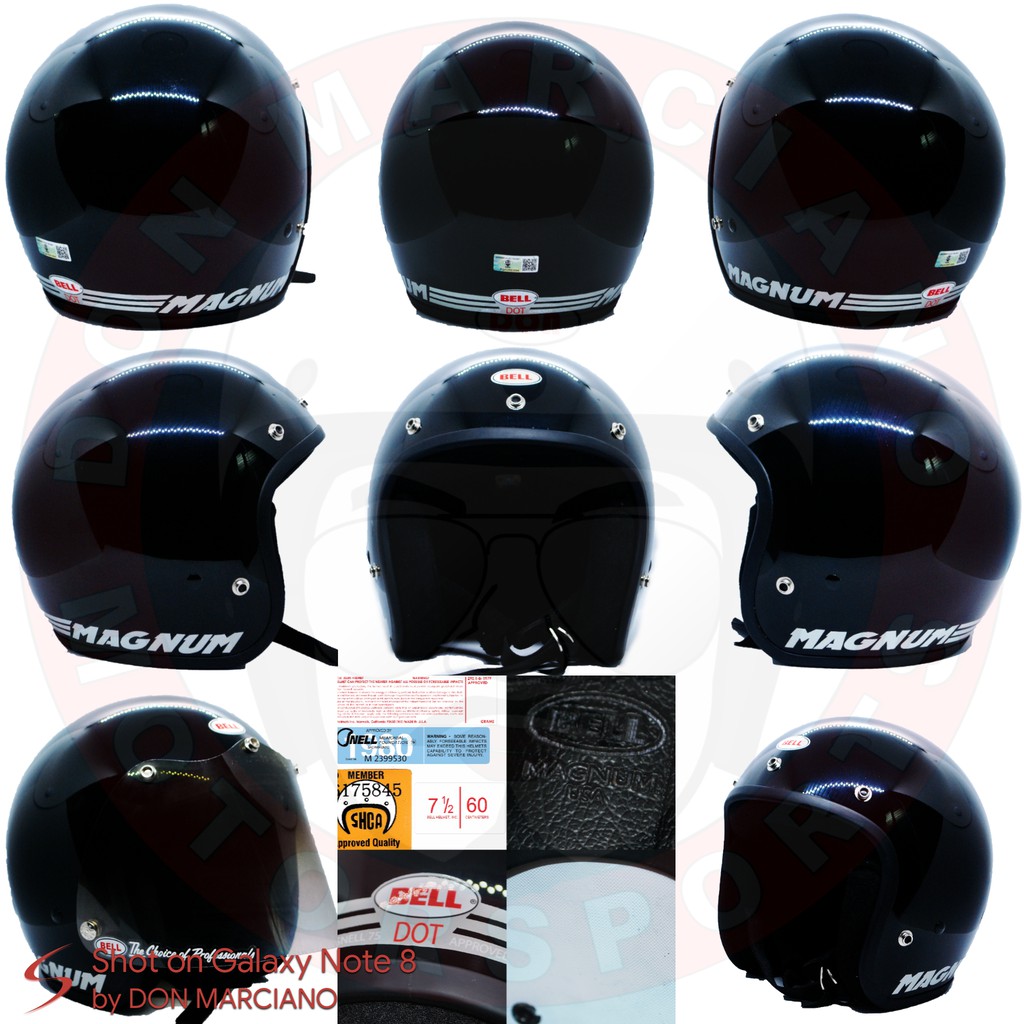 Bell Helmet Magnum Super Black Replica | Shopee Malaysia