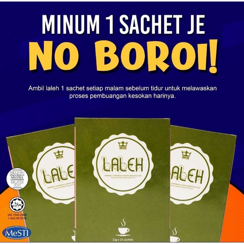 🌹LALEH Perisa Lemon (New) x 3 BOX (45 Sachet) Edisi Cash🌹 | Shopee Malaysia