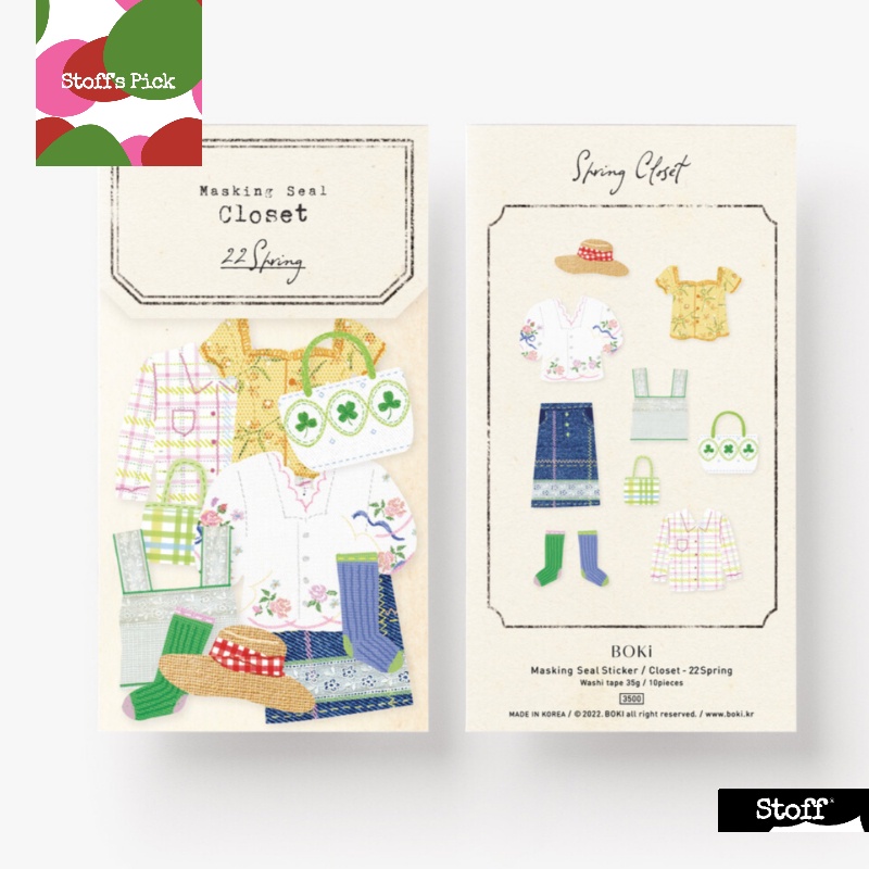 [Stoff's Pick from Korea] BOKI Closet Masking Seal Sticker {2022 Spring ...