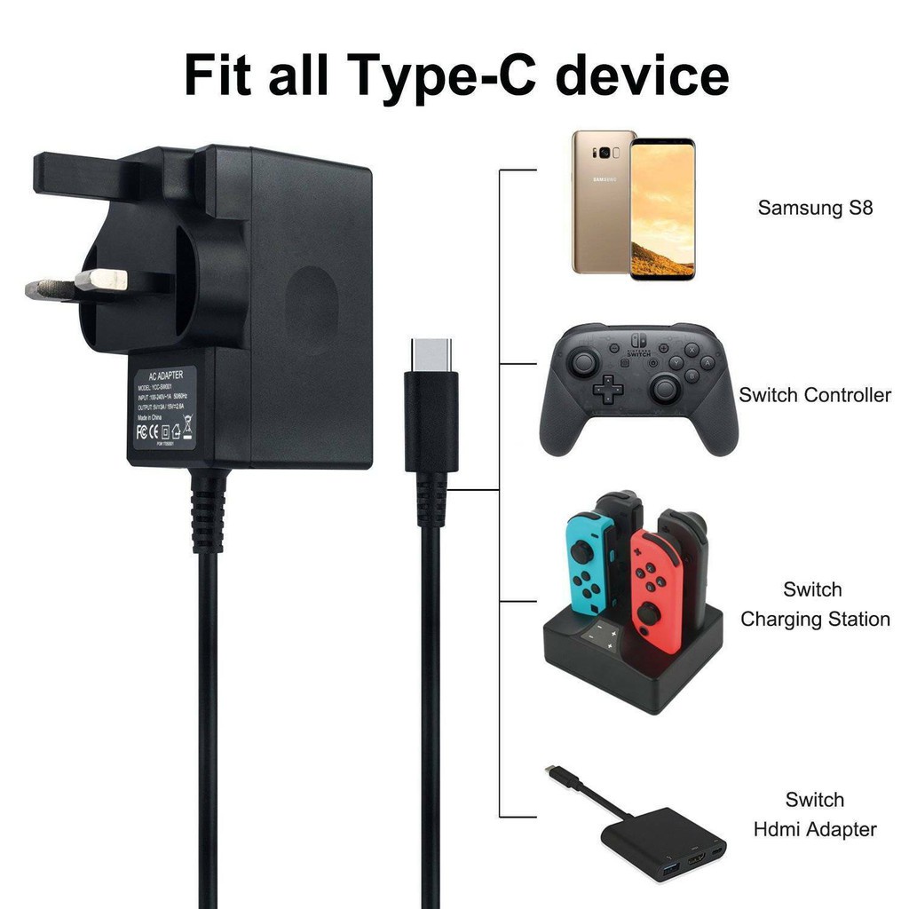 NINTENDO SWITCH V1 V2 SWITCH LITE SWITCH OLED AC CHARGER ADAPTER ...