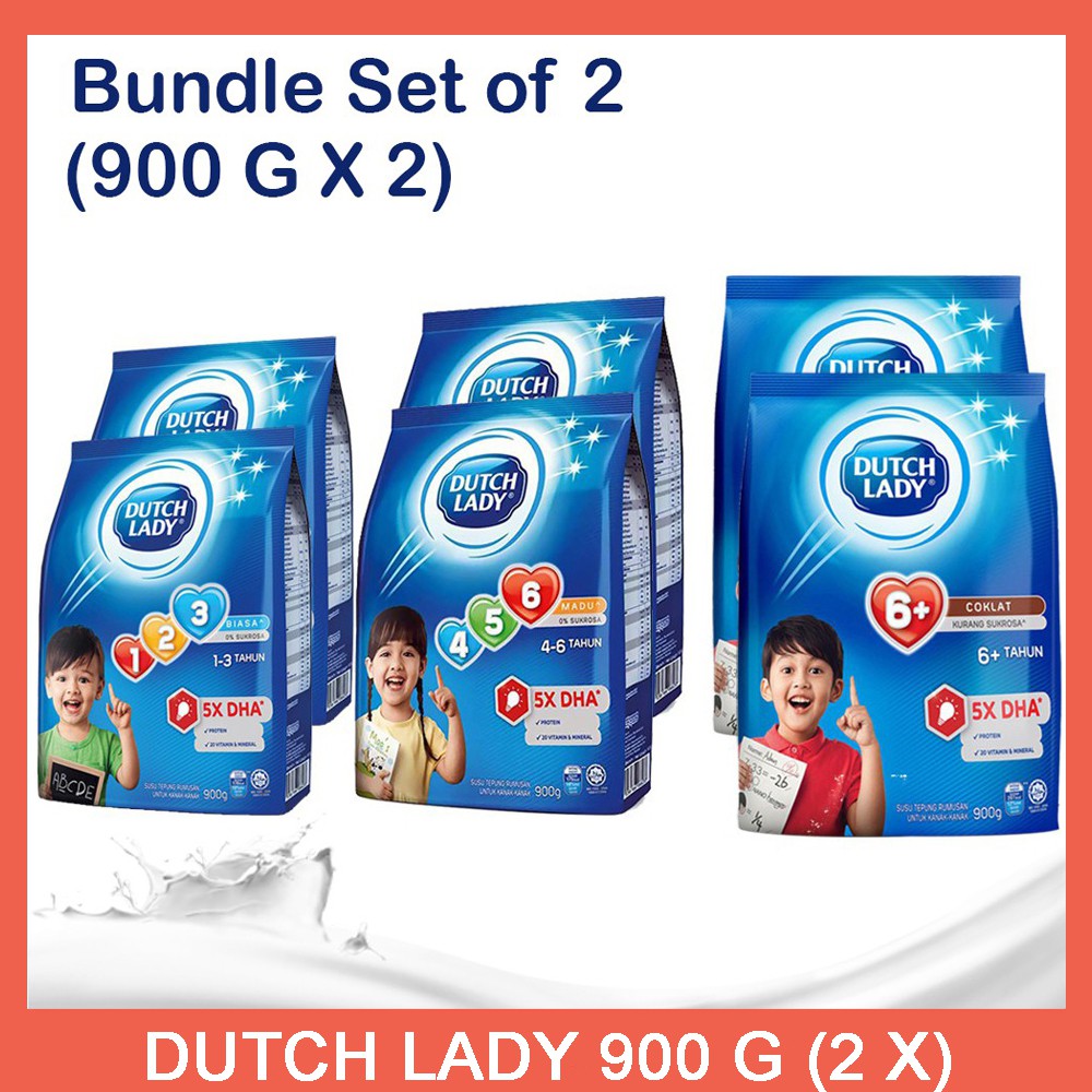 [900g x 2] Dutch Lady Milk Powder susu formula khasiat nutrition ...