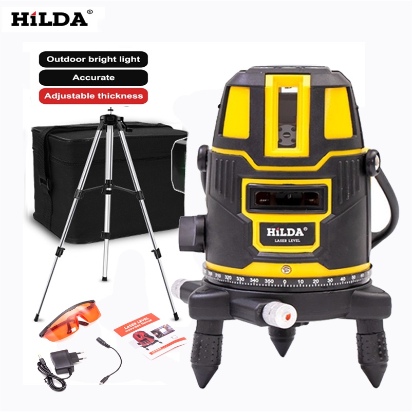 HiLDA 5 Line 6 Point Laser Level Horizontal 360° Adjustable Auto ...