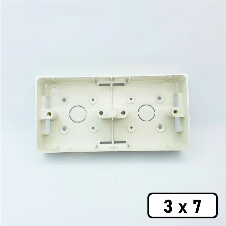 PVC Nut Box 3x3 / 3x6 / 3x7 / 3x10 / 3x12 White Surface Type Switch ...