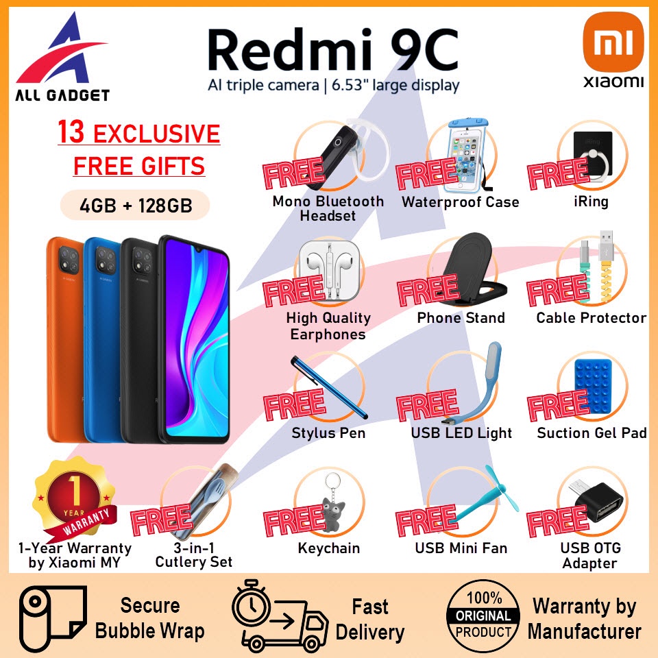 REDMI 9T / REDMI 9C [MY SET] 4GB+64GB/128GB | 6GB+128GB (Xiaomi Malaysia Warranty) | Shopee Malaysia