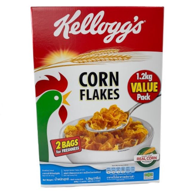 Kellogg's Cornflakes Cereal Value Jumbo Pack Corn Flakes Breakfast Raya ...