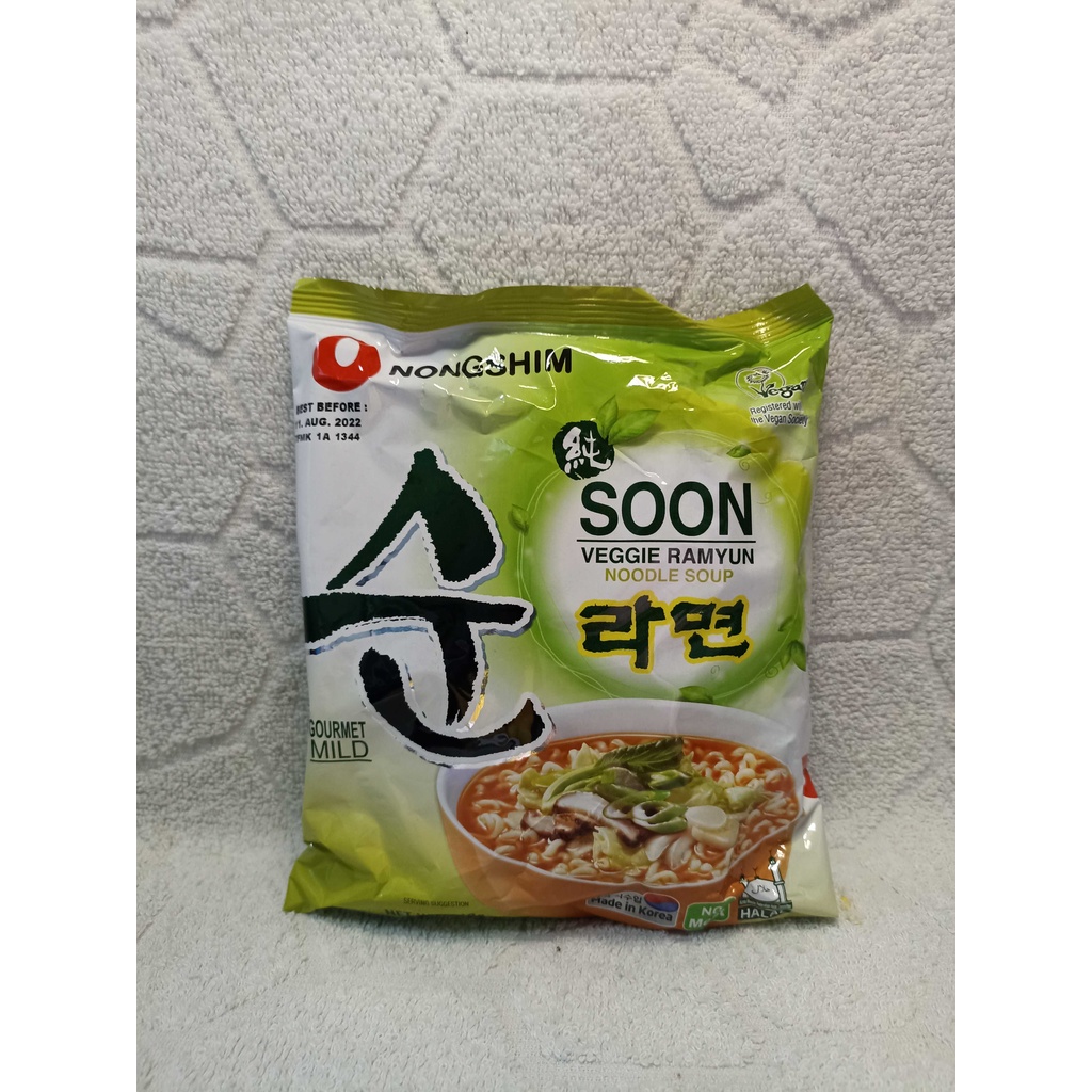 Nongshim Soon Veggie Ramen 112g - HALAL | Shopee Malaysia