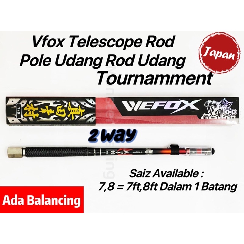 Vfox Wefox Telescopes Pole Rod Udang Pole Udang Rod Puyu 7/8ft (2way ...