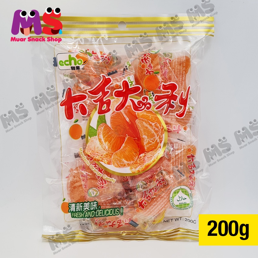 echo Mandarin Orange Candy 200g / Soft Candy / 大吉大利橙味软糖 Individual ...