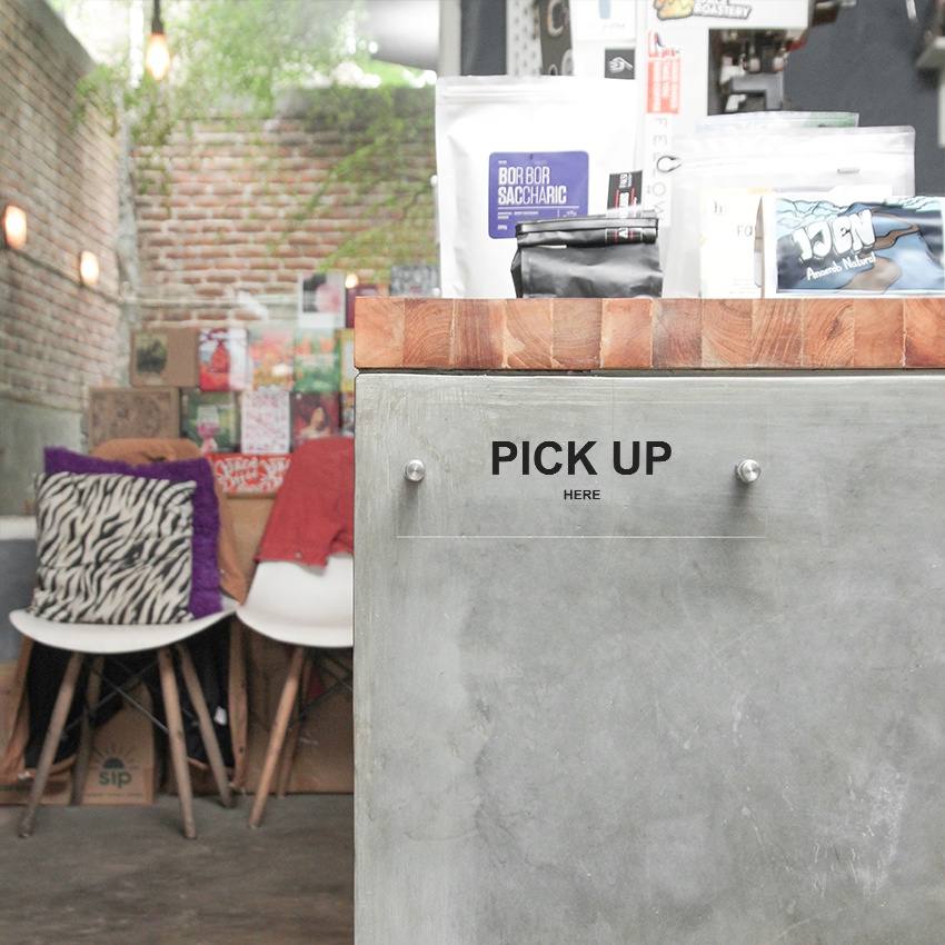 Pick Up Here - Clear Acrylic Sign Pin 8x22 cm | Shopee Malaysia