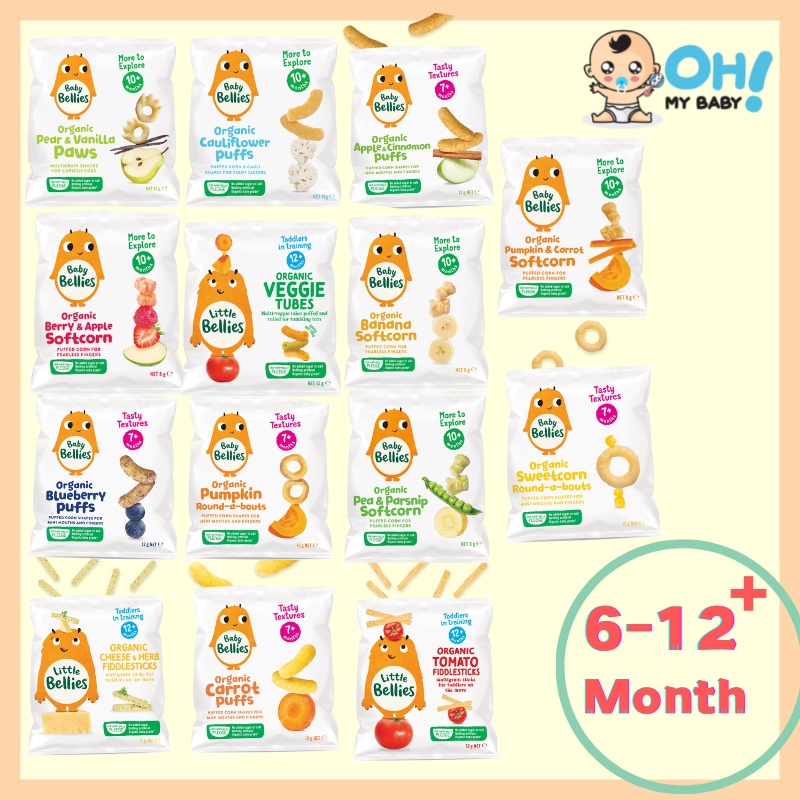 LITTLE BELLIES Organic Superfood Baby Snacks Fiddlesticks Rice Rusk ...