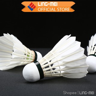 Ling-Mei Shuttlecock Green Badminton Feather Shuttlecock (12 Pcs ...