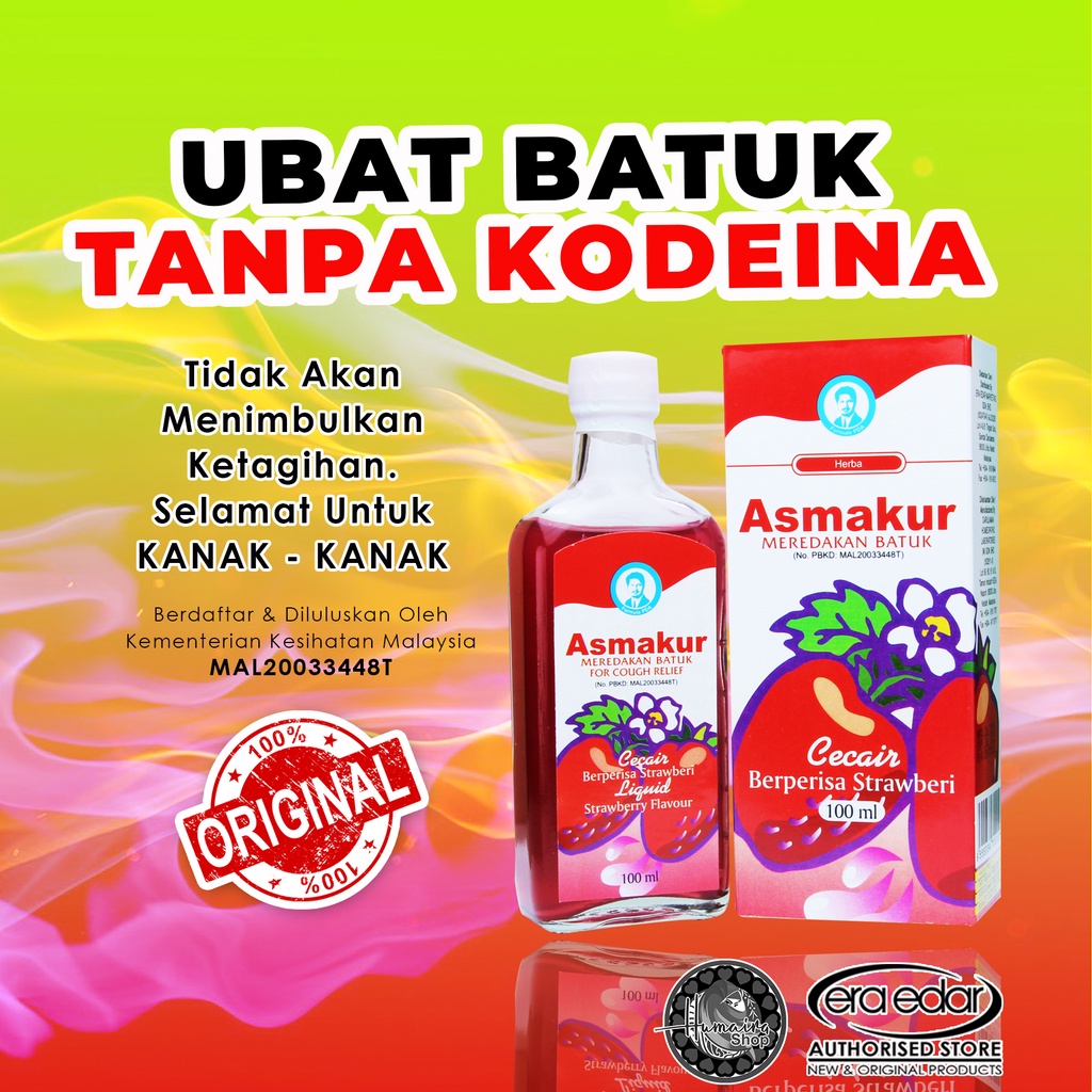 Tiada Kesan Mengantuk ASMAKUR ( ORIGINAL HQ ) Sirap Batuk Selamat Tanpa Kesan Mudarat ...