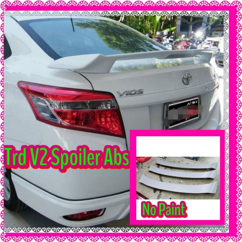 (Toyota)Vios Trd V2 Spoiler 2004/2008/2014 Ori Abs Spoiler | Shopee ...
