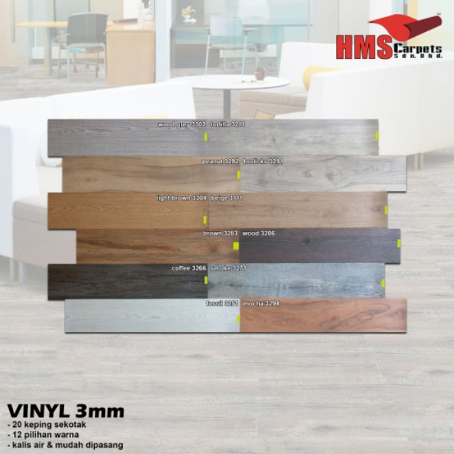 [3MM] VINYL FLOOR PVC GLUE HIGH QUALITY (Lantai Vinil PVC 3MM Kualiti ...