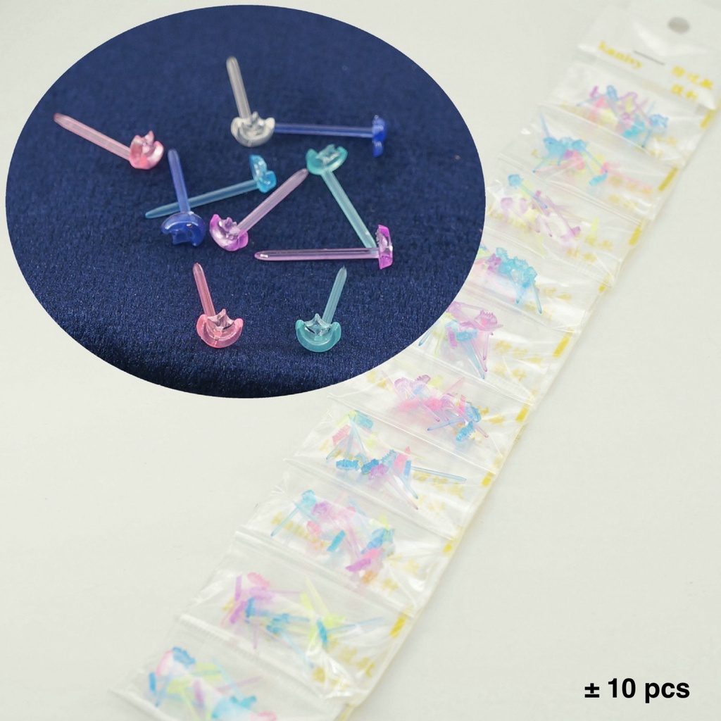 Plastic Earrings Hypoallergenic Ear Stick Anti Allergic Ear Stud ...