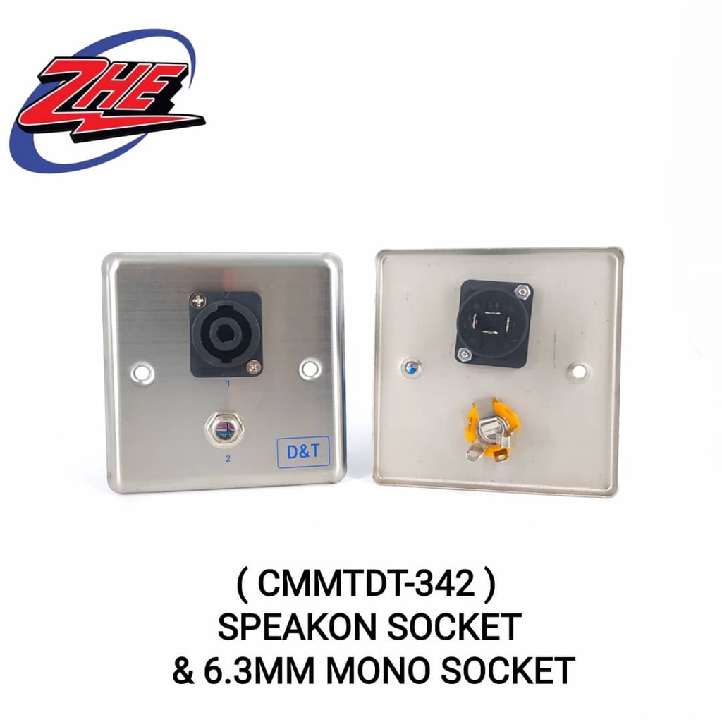 SPEAKON SOCKET & 6.3MM MONO SOCKET METAL WALL PLATE / METAL FACEPLATE | Shopee Malaysia