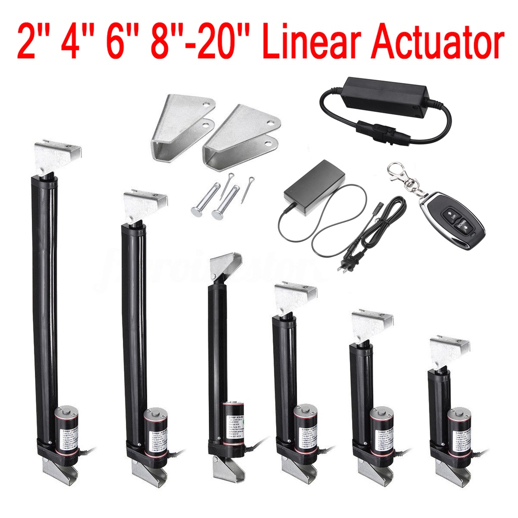 12V Electric Linear Motor Moving Distance Black Linear Actuator 900N ...