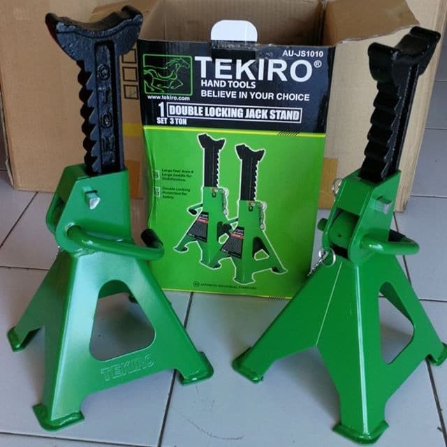 TEKIRO JACK STAND 3 TON DOUBLE LOCKING-TANKRAK AU-JS1010 | Shopee Malaysia