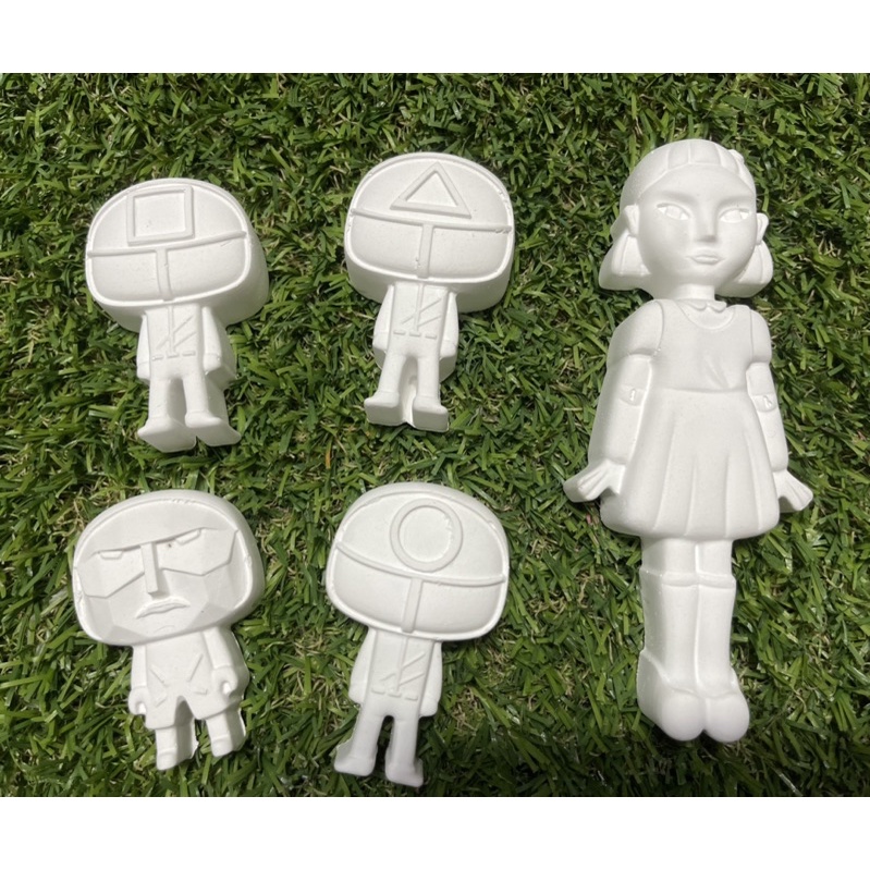 4 Mini Characters Squid Game Soldiers Frontman Circle Square Triangle ...