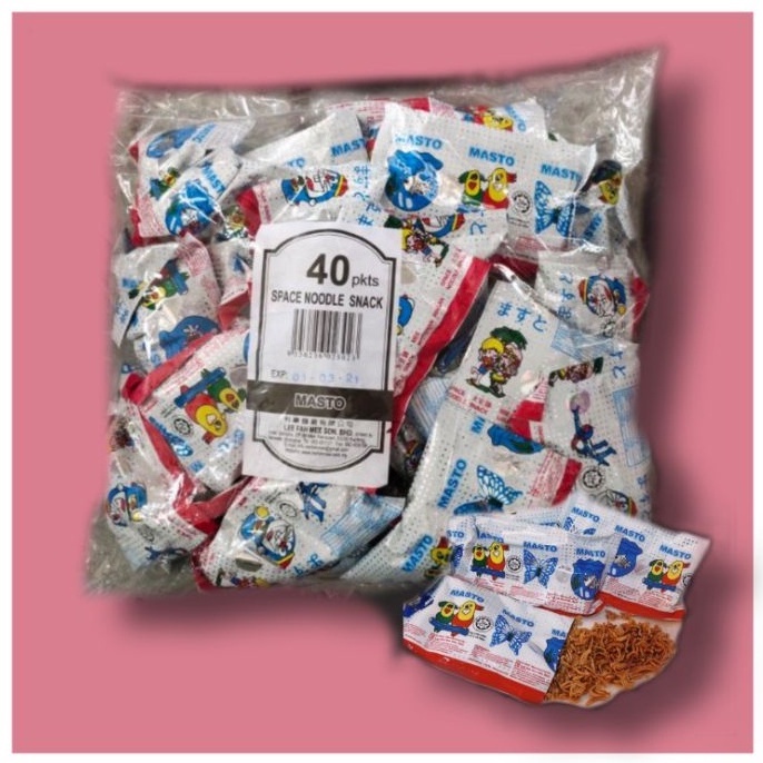 [40 packets] Keropok Lee Fah Mee Masto Space Noodle Snacks Big Jumbo ...