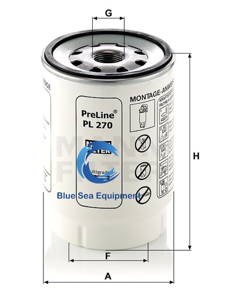 PL270 Fuel Filter / Water Separator Filter Cross: FS19907 P551034 ...