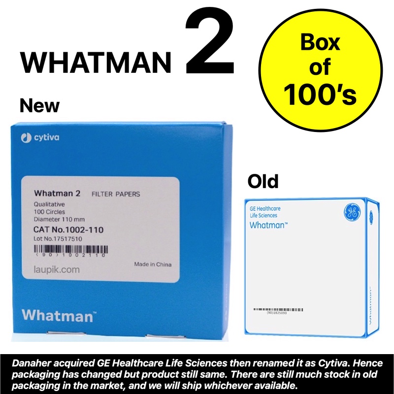 WHATMAN No. 2 (8um) Filter Papers [ Original Box Of 100's ] | Shopee ...