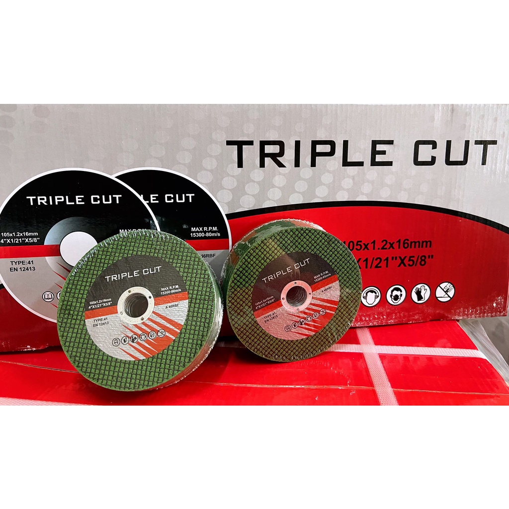 TRIPLE 4" X 1.2MM CUTTING DISC (50PCS/BOX) | Shopee Malaysia