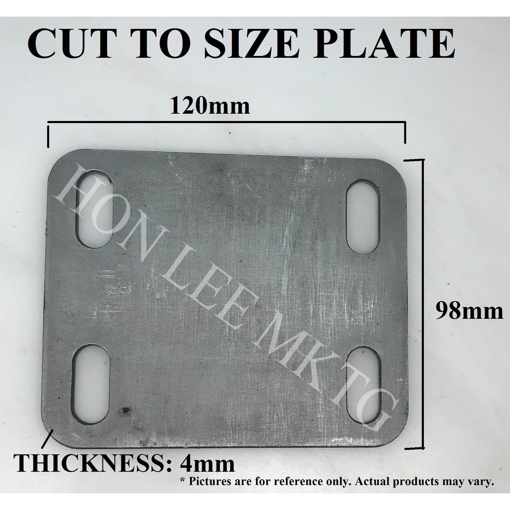 [120MM X 98MM X 4MM] [ø 25MM X 11MM] CUT TO SIZE PLATE / WALL PLATE ...