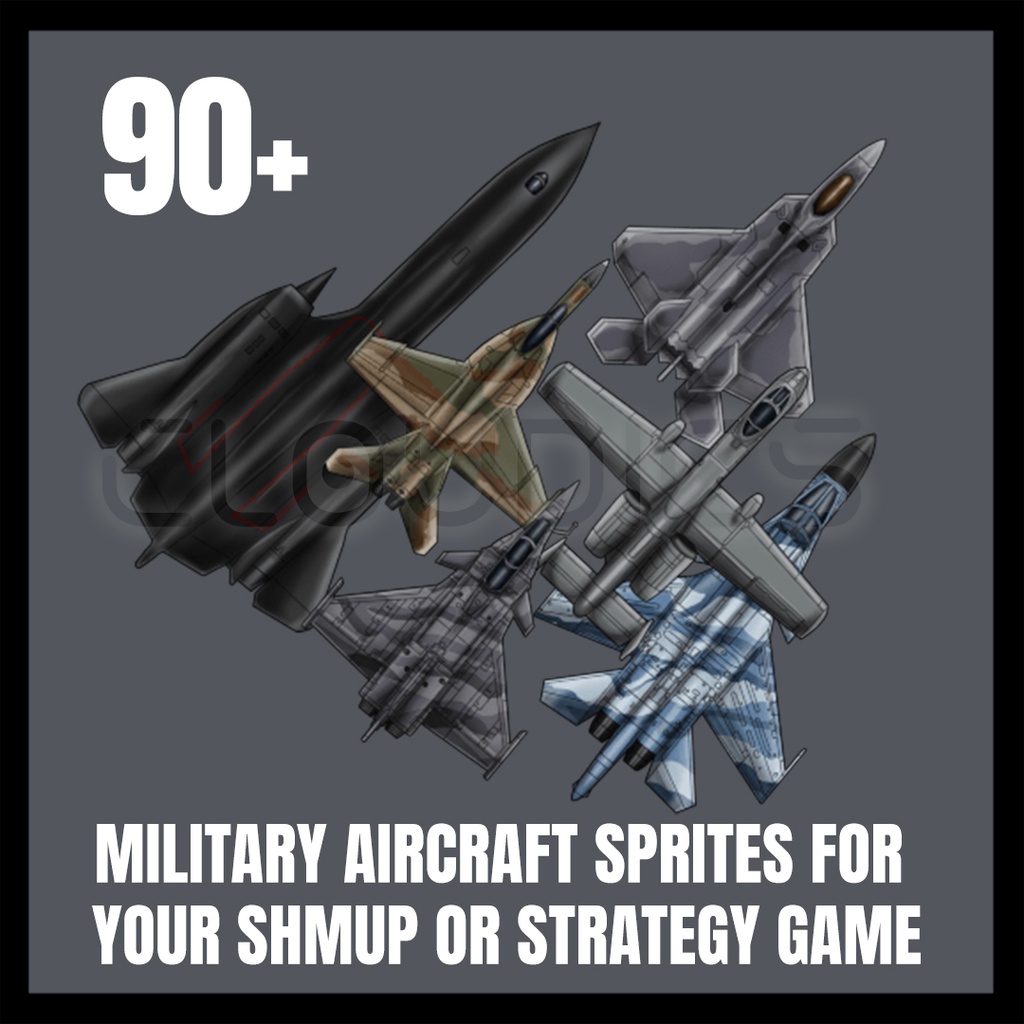 90 military aircraft sprites for your shmup or strategy game | Shopee ...