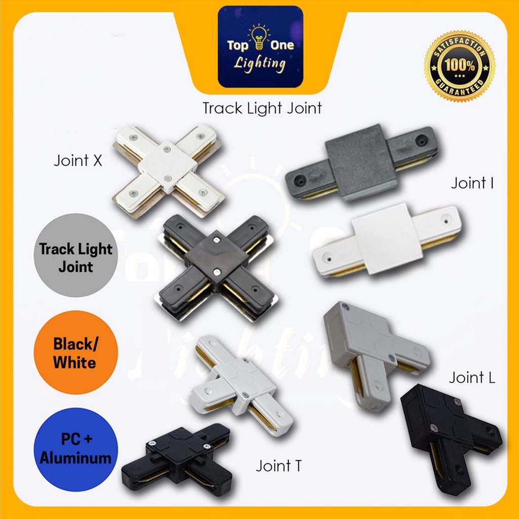 Track Joint for Track Light I Joint/L Joint/T Joint/X Shape Joint Black ...