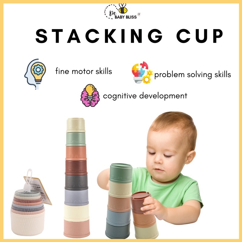 Montessori Early Learning Educational Toys Stacking Cup for Children ...