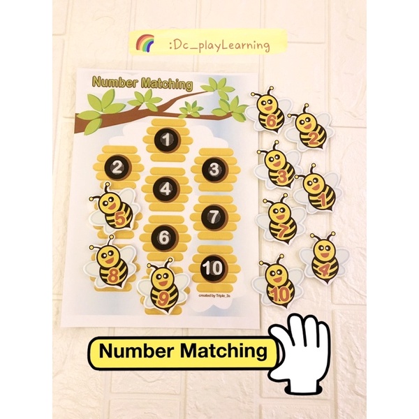 Dcplaylearning Montessori Learning Busy bag activities Number Matching ...