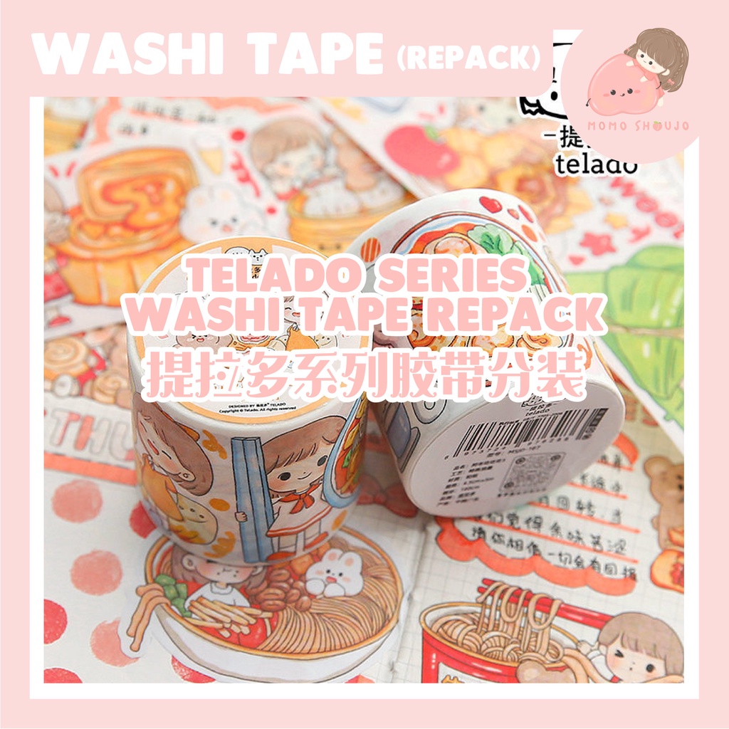 MOMO SHOUJO (REPACK) TELADO SERIES WASHI TAPE 提拉多系列胶带分装 | Shopee Malaysia