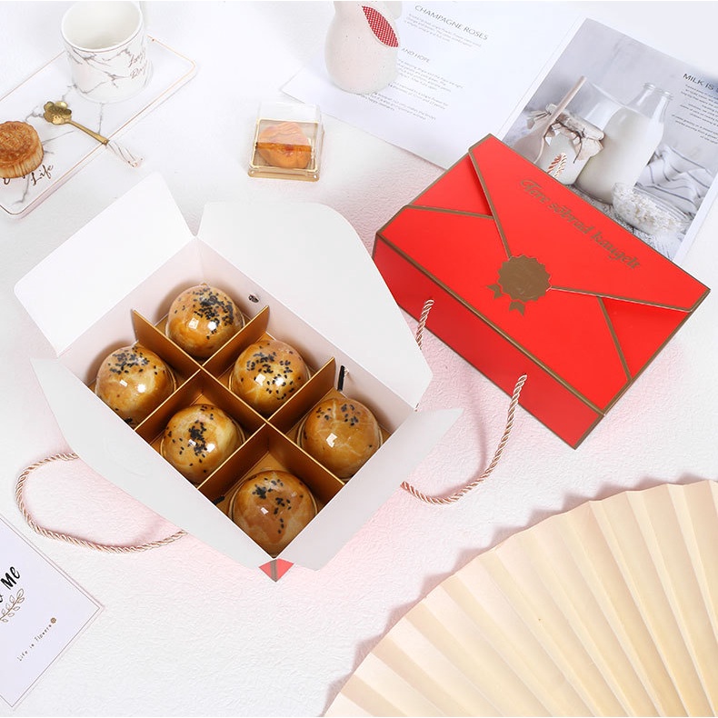 【6粒装】Mooncake box/Chinese New Year Box/Christmas box For Cookies ...