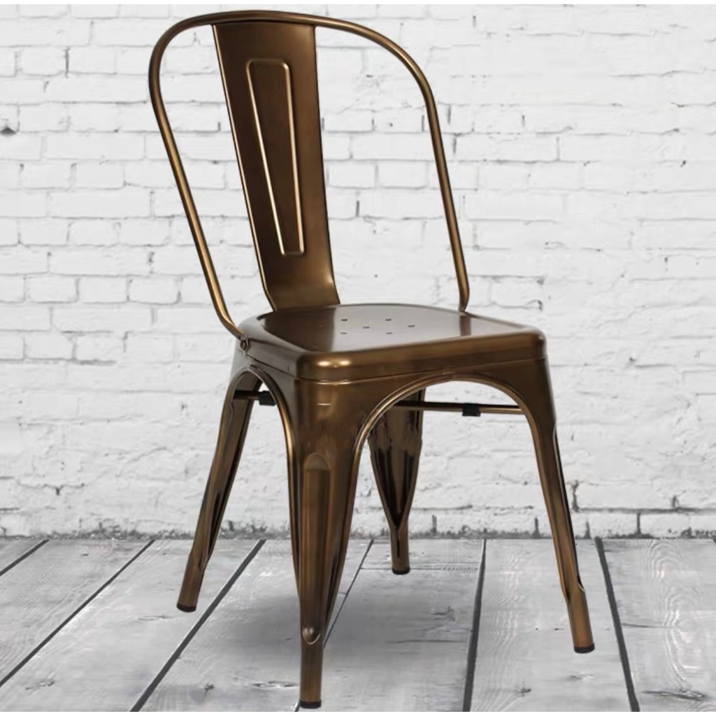 Tolix Iron Metal Chair Industrial Retro Stackable Dining Cafe ...