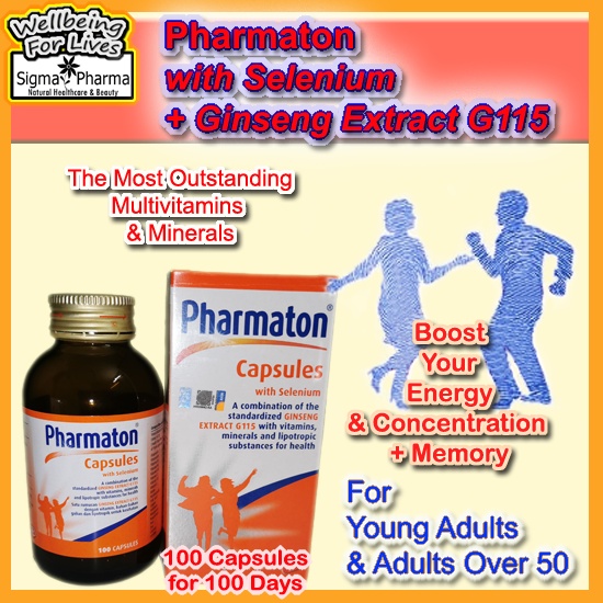 Pharmaton Multivitamin 100s With Selenium And Ginseng Extract G115 100s