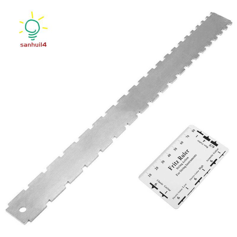 👑Guitar Neck Notched Straight Edge Luthiers Tool with String Action ...