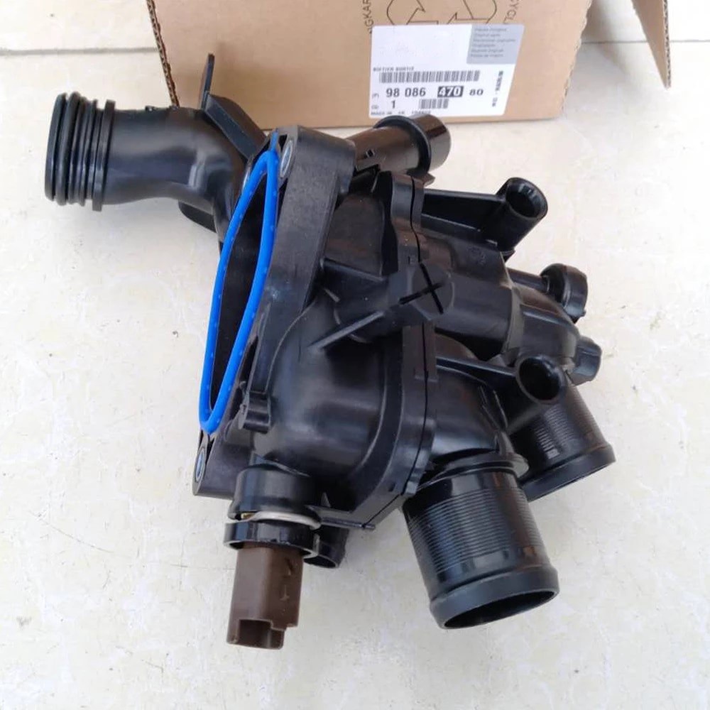 9808647080 Original Peugeot Thermostat Housing&Sensor For Peugeot 3008 ...